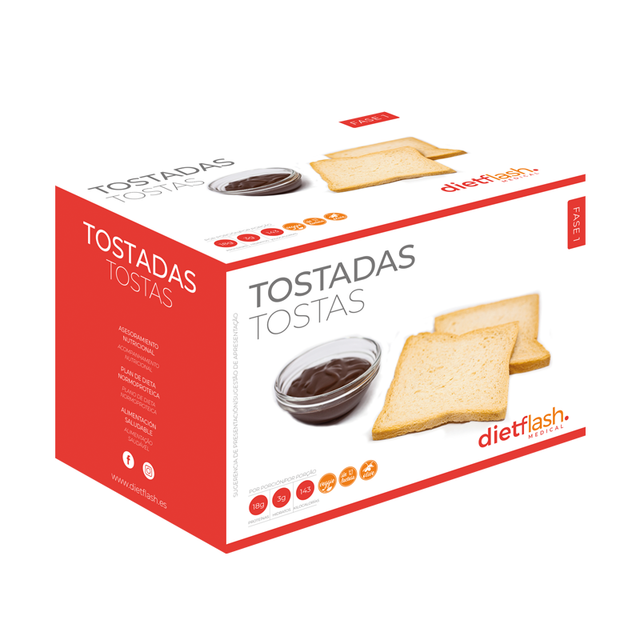 Tostadas DietFlash – Fase 1, menos glúcidos y más sabor – Dietflash Medical